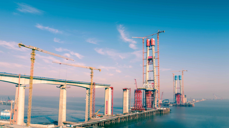 Hangzhou Bay Cross-Sea Rail Bridge Tops Out First Tower - News for ...